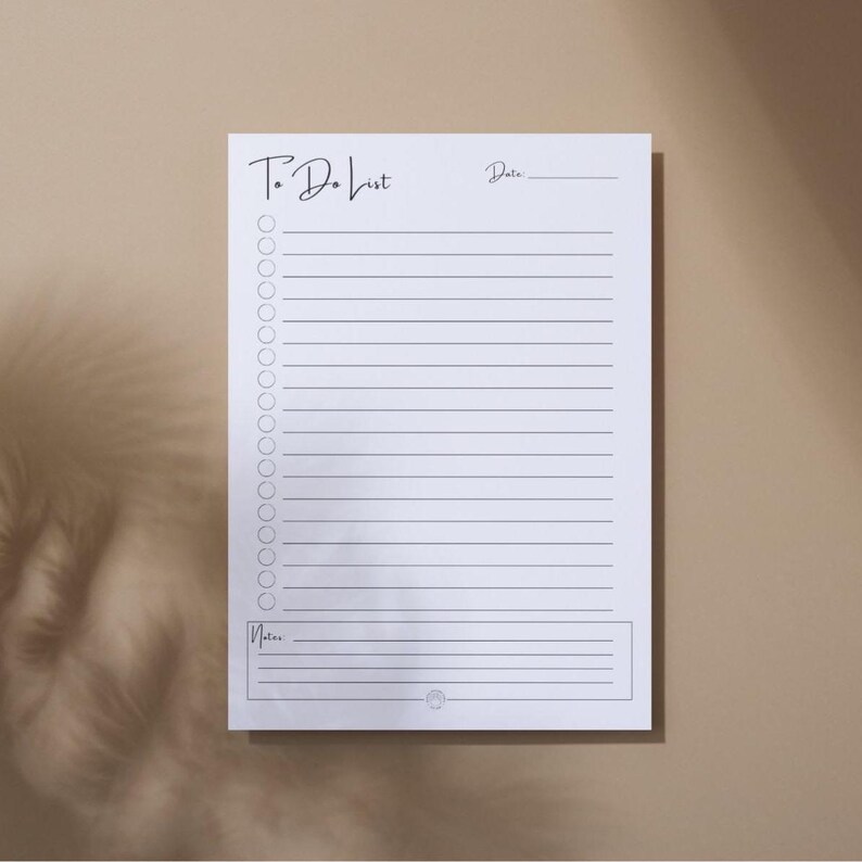 Printable To-do List Template - Daily Planner, Task Organizer, Instant ...