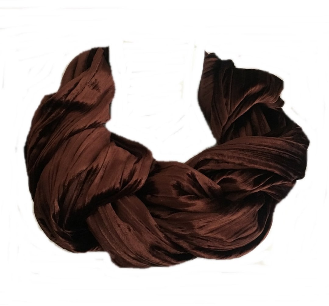 Chocolate Brown Silk Velvet Scarf Dark Brown Scarf 70% Cocoa - Etsy
