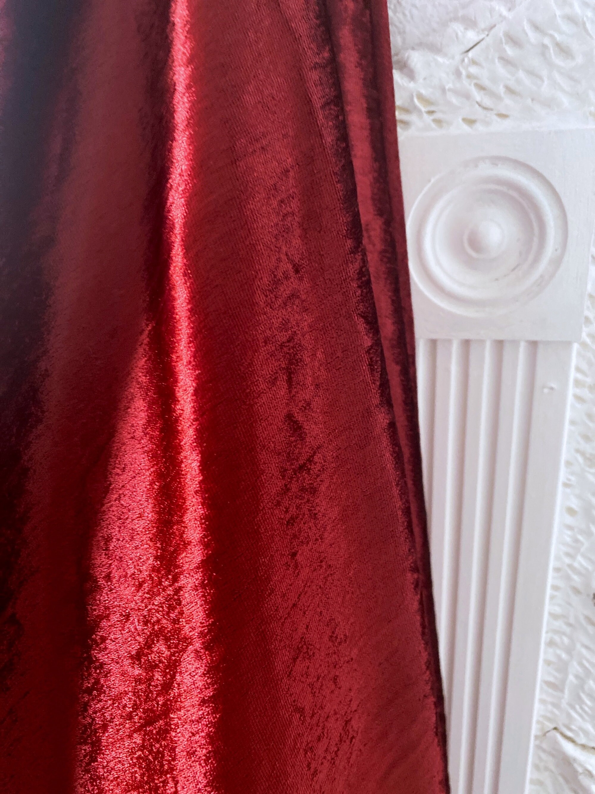 Red Velvet Sheen Fabric, 2 Yards, Drapery Fabric, Robert Allen, Home ...