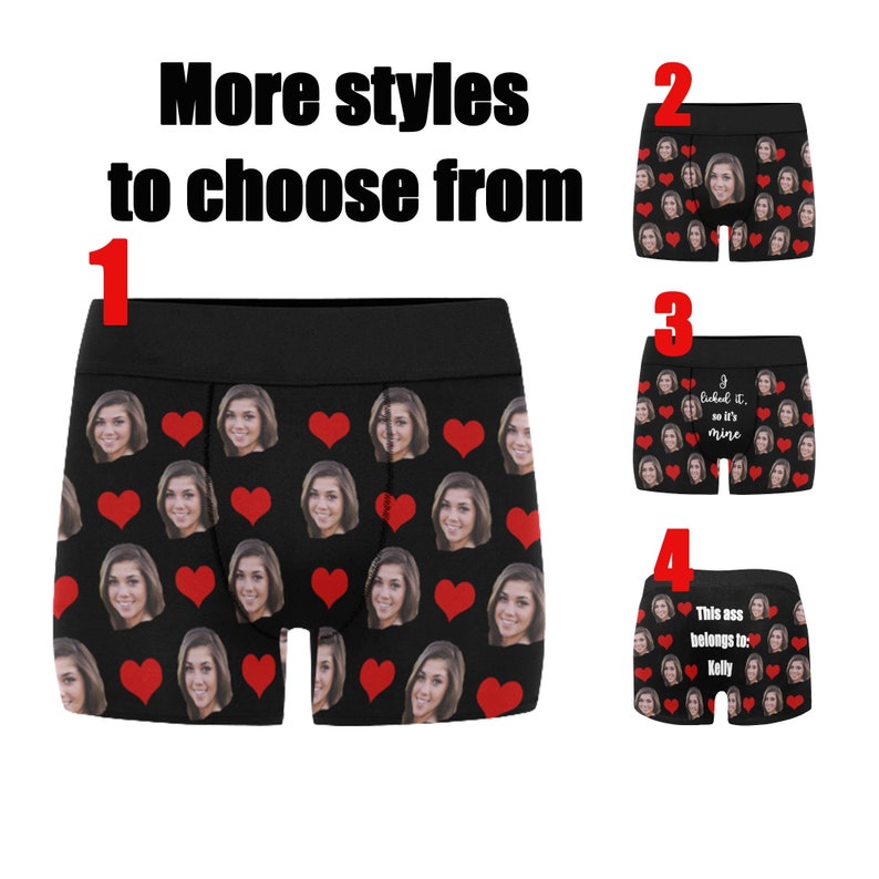 Personalized Boxers Briefs With Picture Custom Underwear | Etsy