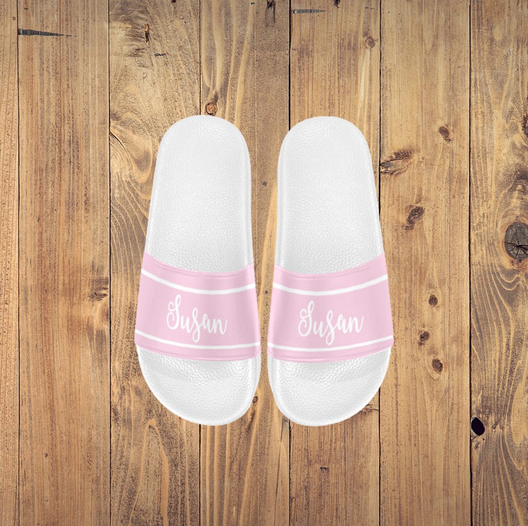 Personalized Slide Sandals, Custom Name Flip Flops, Valentine's Day ...
