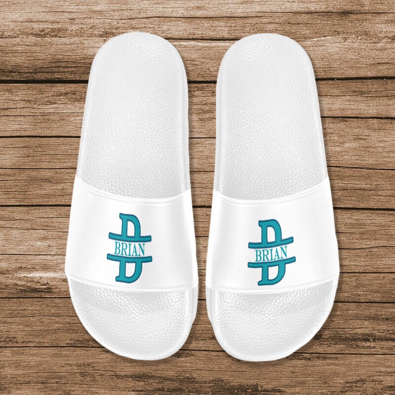 Monogrammed Slides - Etsy