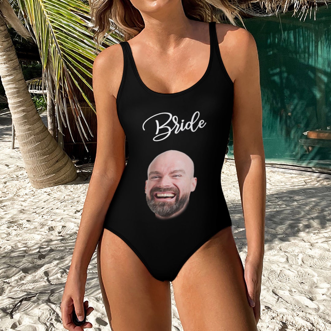 Bachelorette Party Swimsuit Custom Photo One Piece Bikini Bachelorette
