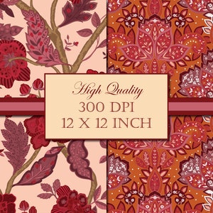 Autumn Digital Papers Fall Patterns Chintz Patterns Repeat Pattern ...