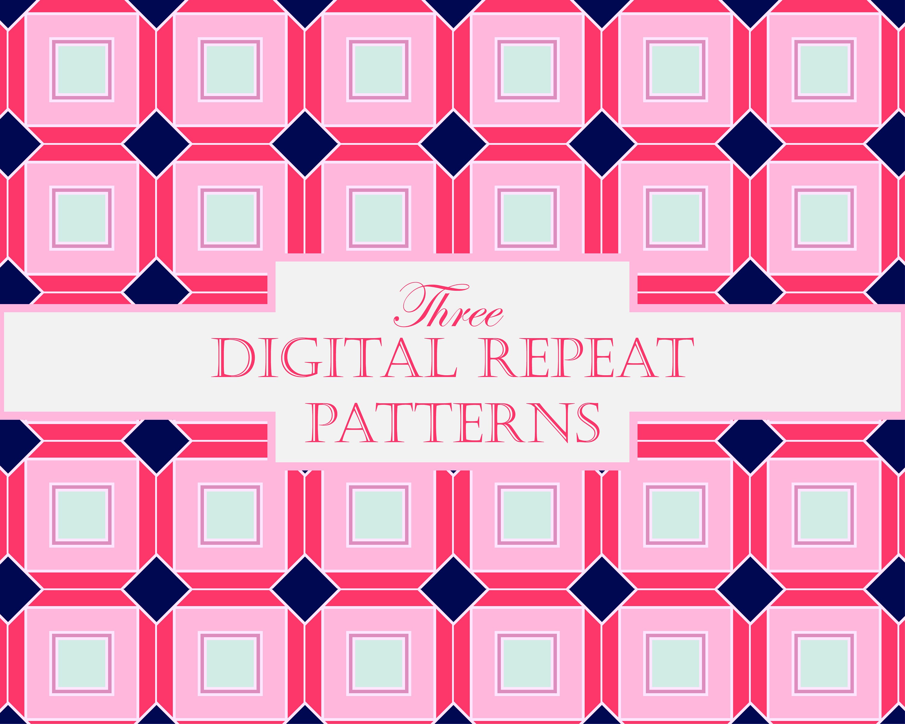 Carre Square and Diamond Check Repeat Pattern Design Pattern Bundle ...