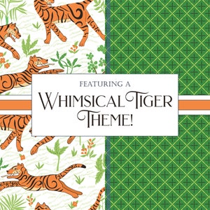Chinoiserie Digital Papers Tiger Theme, Tiger Wallpaper, Seamless ...