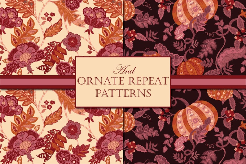 Autumn Digital Papers Fall Patterns Chintz Patterns Repeat Pattern ...