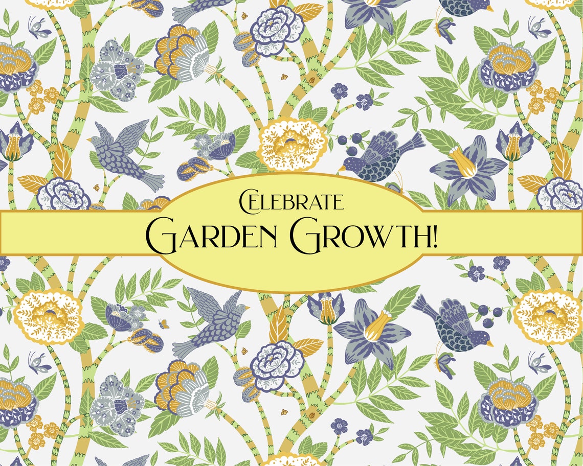 Garden Growth Garden Tools Garden Flowers Scrapbooking Digital Paper ...
