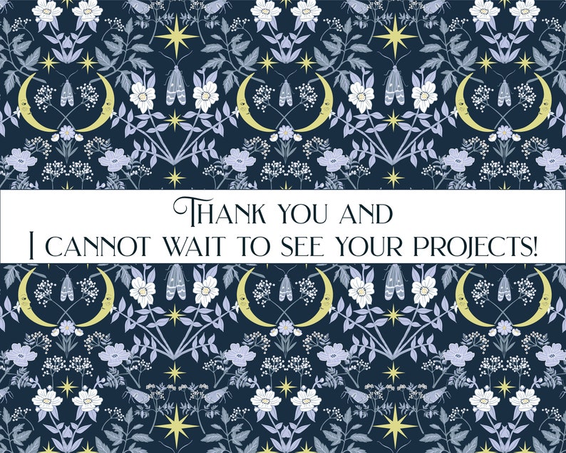 Moon Digital Paper Bundle Night Sky Repeat Pattern Papers Scrapbooking ...