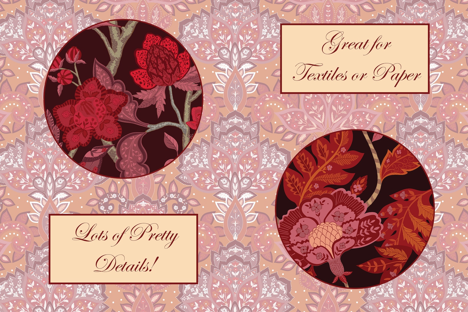 Autumn Digital Papers - Fall Patterns - Chintz Patterns - Repeat Pattern Designs - Printable ...