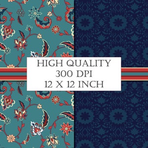 Persian Style Digital Papers - Persian Rug Design - Persian Printable ...