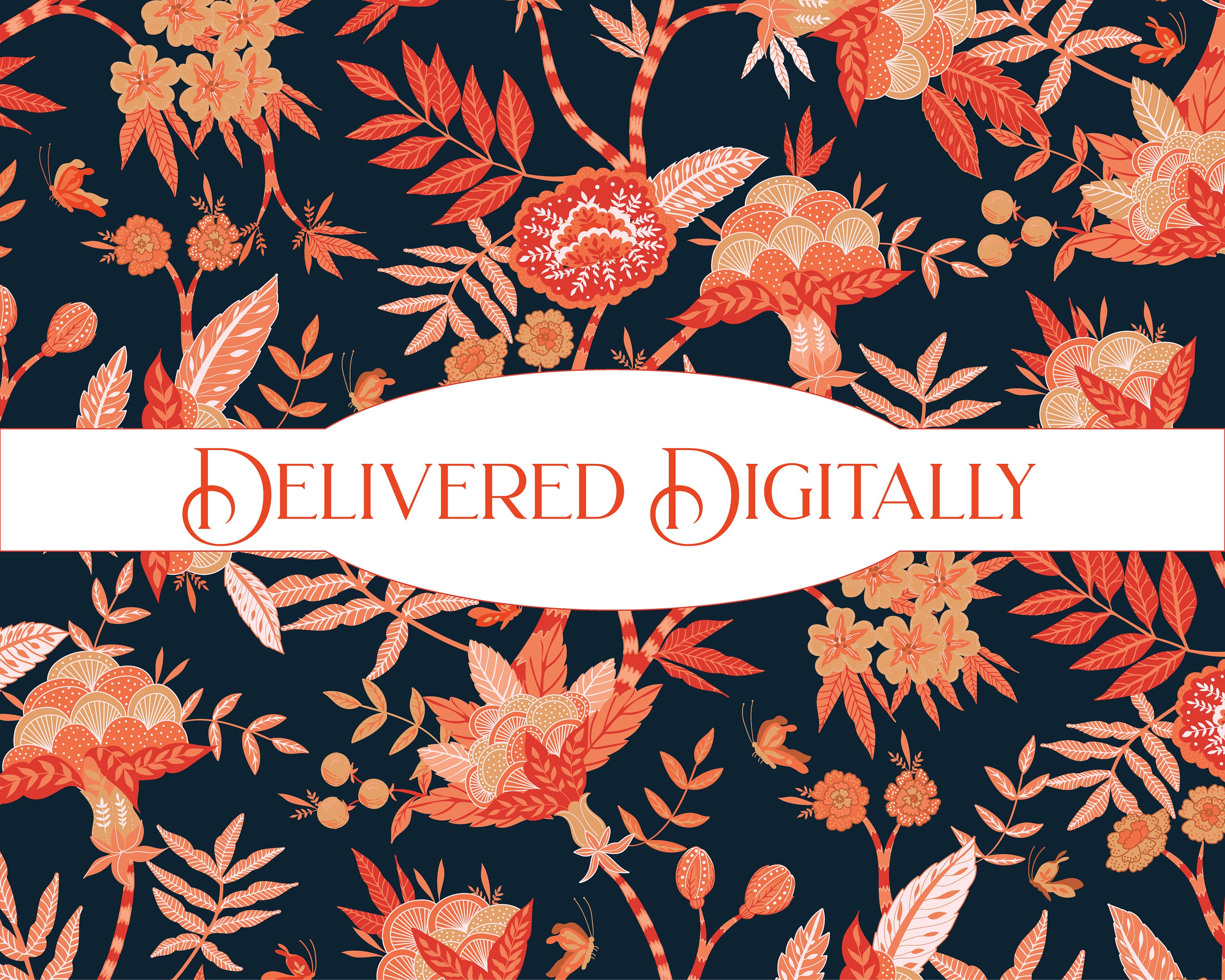 Asian Digital Papers Modern Chinoiserie Digital Papers Red - Etsy UK