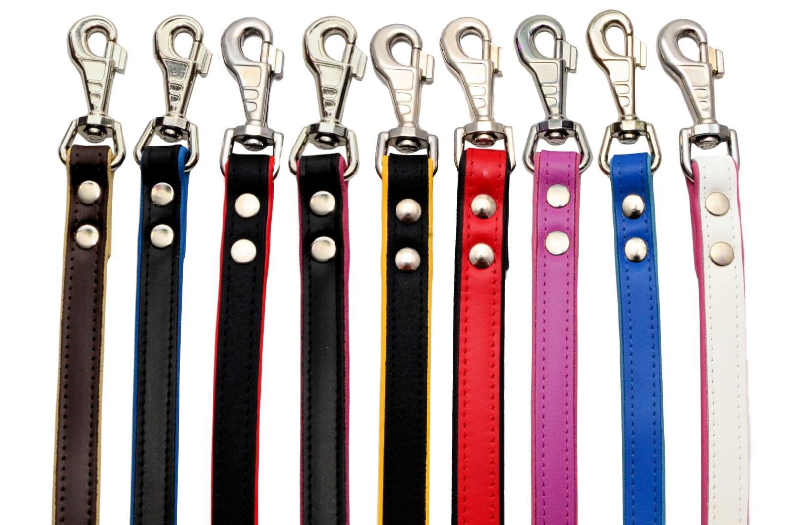 Real Soft Leather Dog Leads Leashes Color Padded Handmade - Etsy UK