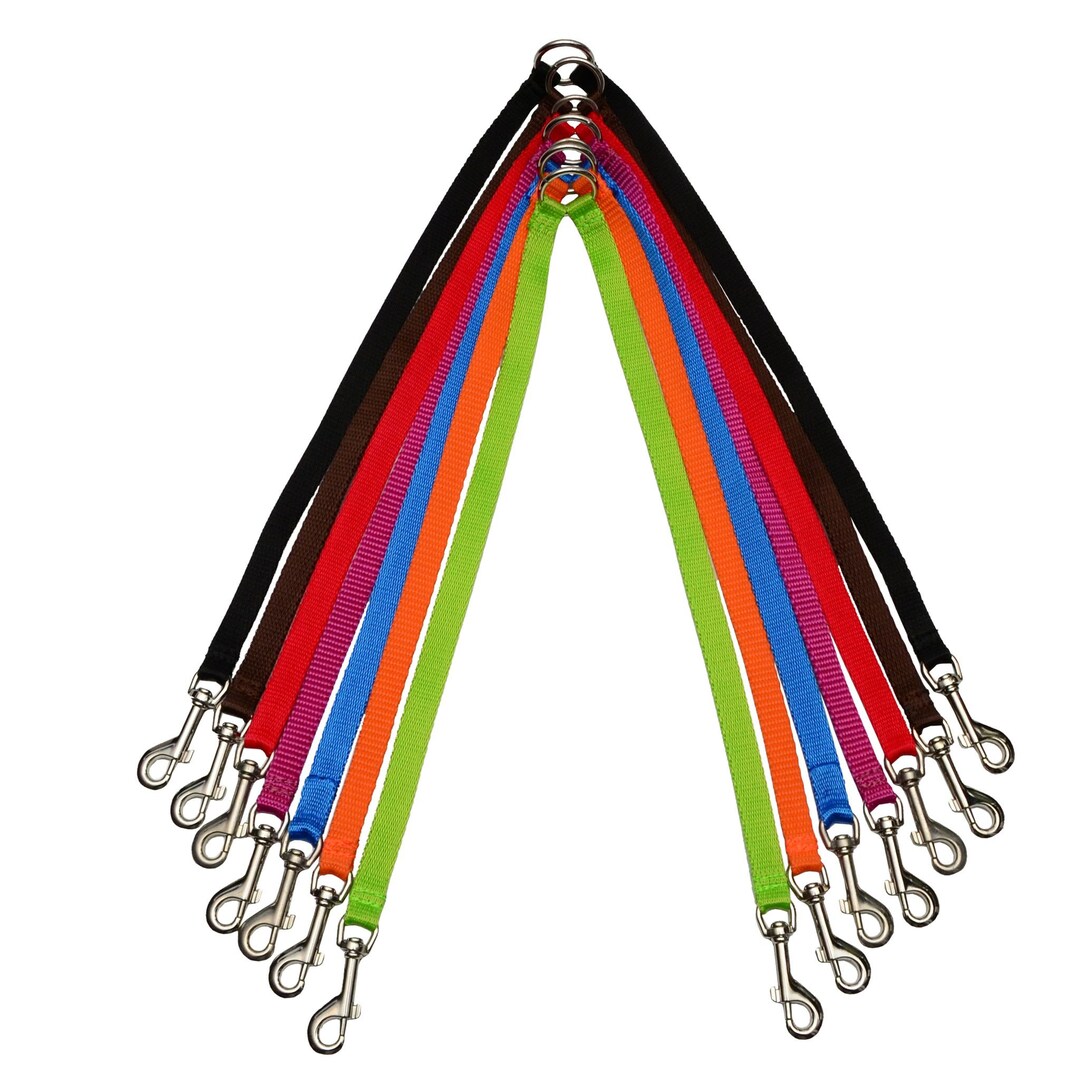 Nylon Dog Lead Splitter Couplers Twin for Walking Two Dogs on One Lead ...