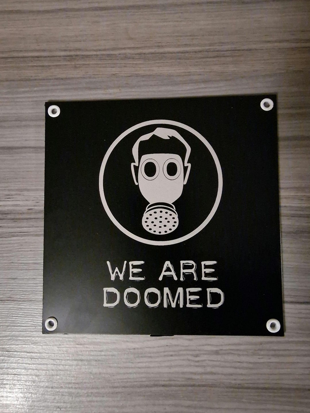 Metal Punk "we Are Doomed" Sign. Aluminium With White Eyelets. - Etsy