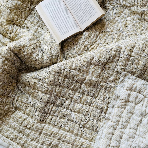 Beige Quilt - Etsy