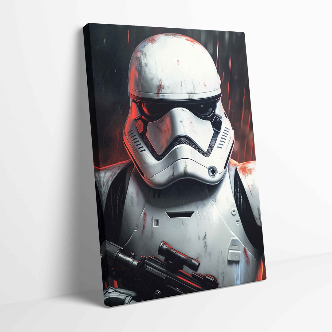 Star Wars Stormtrooper Portrait Art Stretched Canvas Poster Print More ...