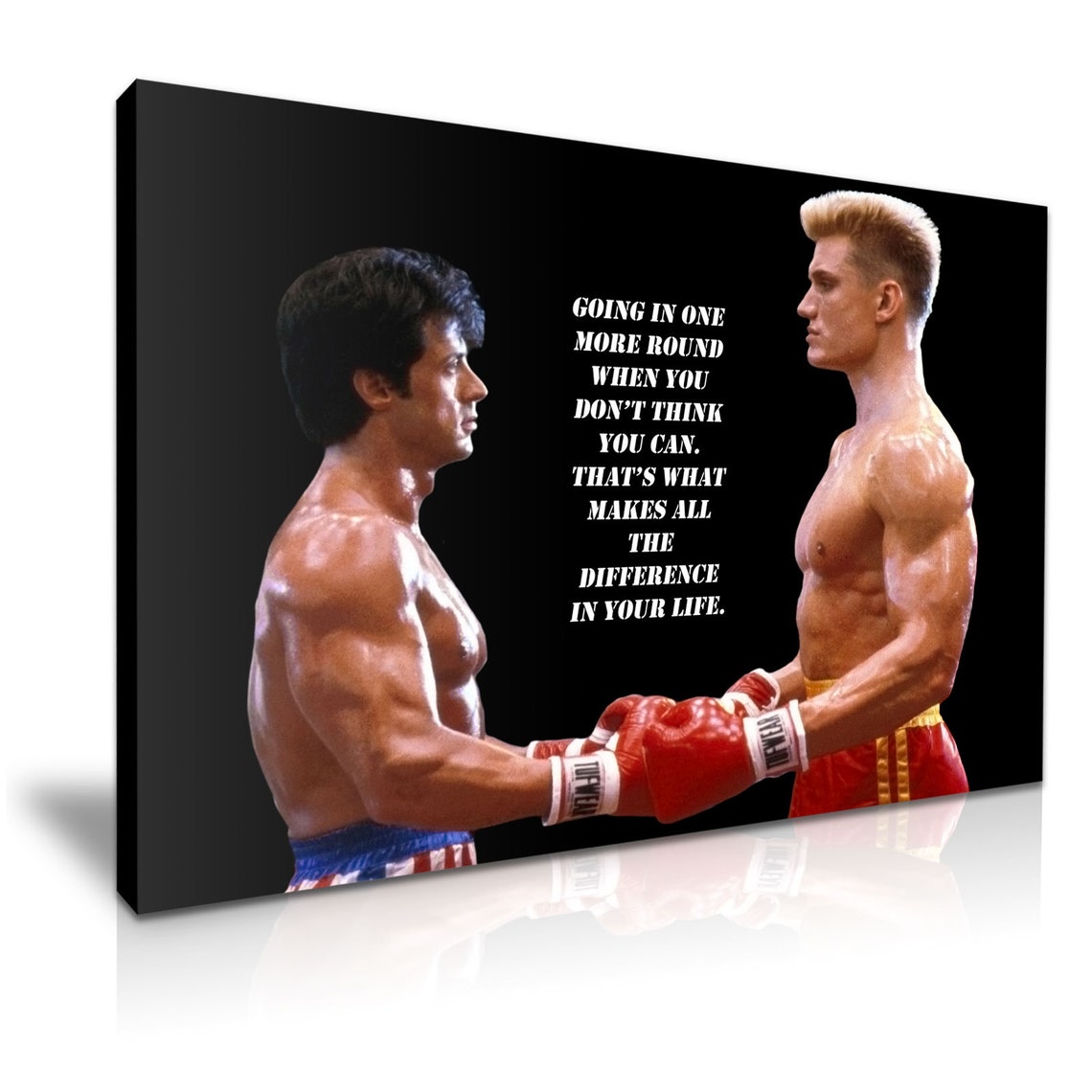 Rocky Balboa Vs Ivan Grago Quote Stretched Canvas More Size - Etsy