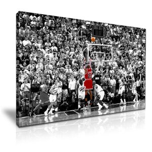 Michael Jordan Shoot Stretched Canvas ~ More Size - Etsy