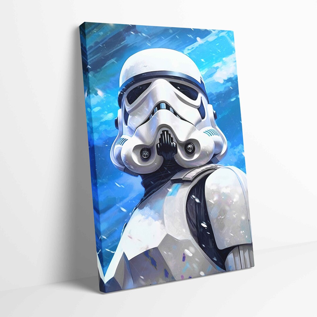Star Wars Stormtrooper Portrait Art Stretched Canvas Poster Print More ...