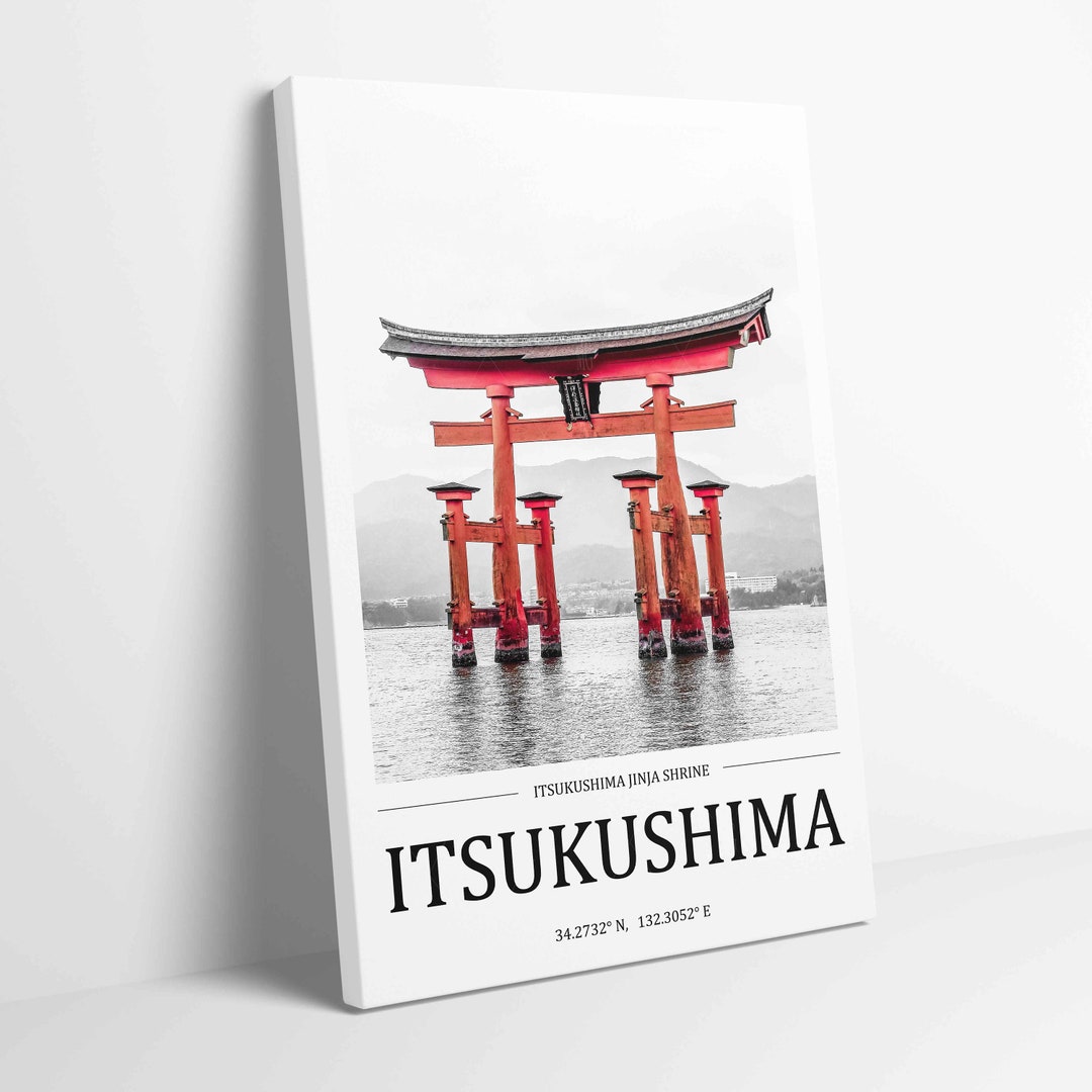 Japan Itsukushima Jinja Shrine Modern City Stretched Canvas or Unframed ...