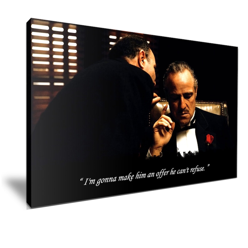 The Godfather Vito Corleone Quote Stretched Canvas ~ More Size - Etsy