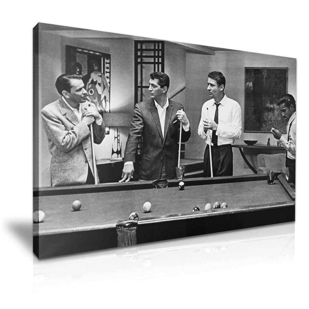 Rat Pack Play Pool Stretched Canvas More Size - Etsy