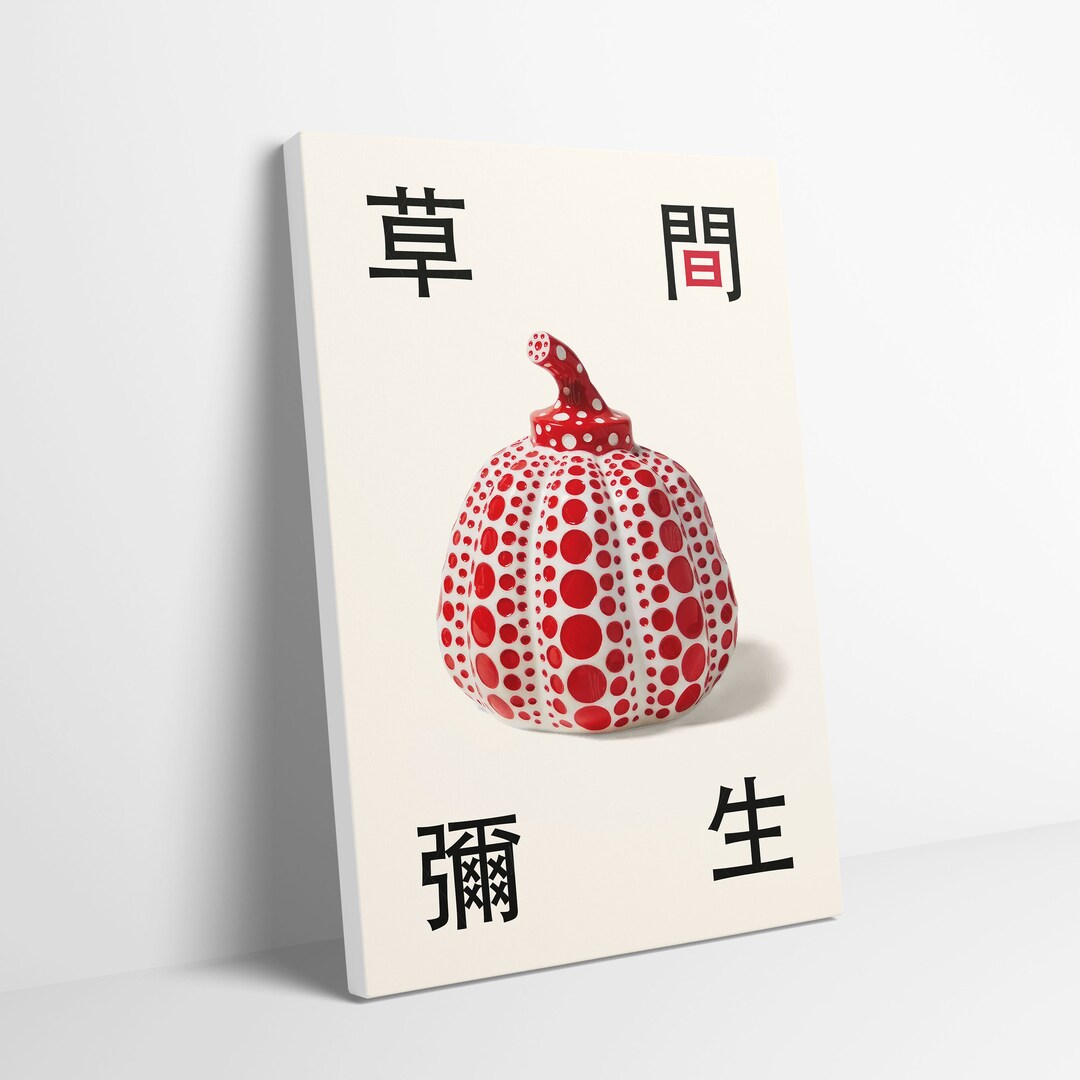 Yayoi Kusama Pumpkin Art Print Poster, Modern Polka Dot Canvas - Etsy UK