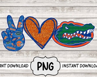 Peace Love Gators Png | Etsy