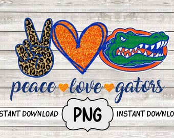 Peace Love Gators | Etsy
