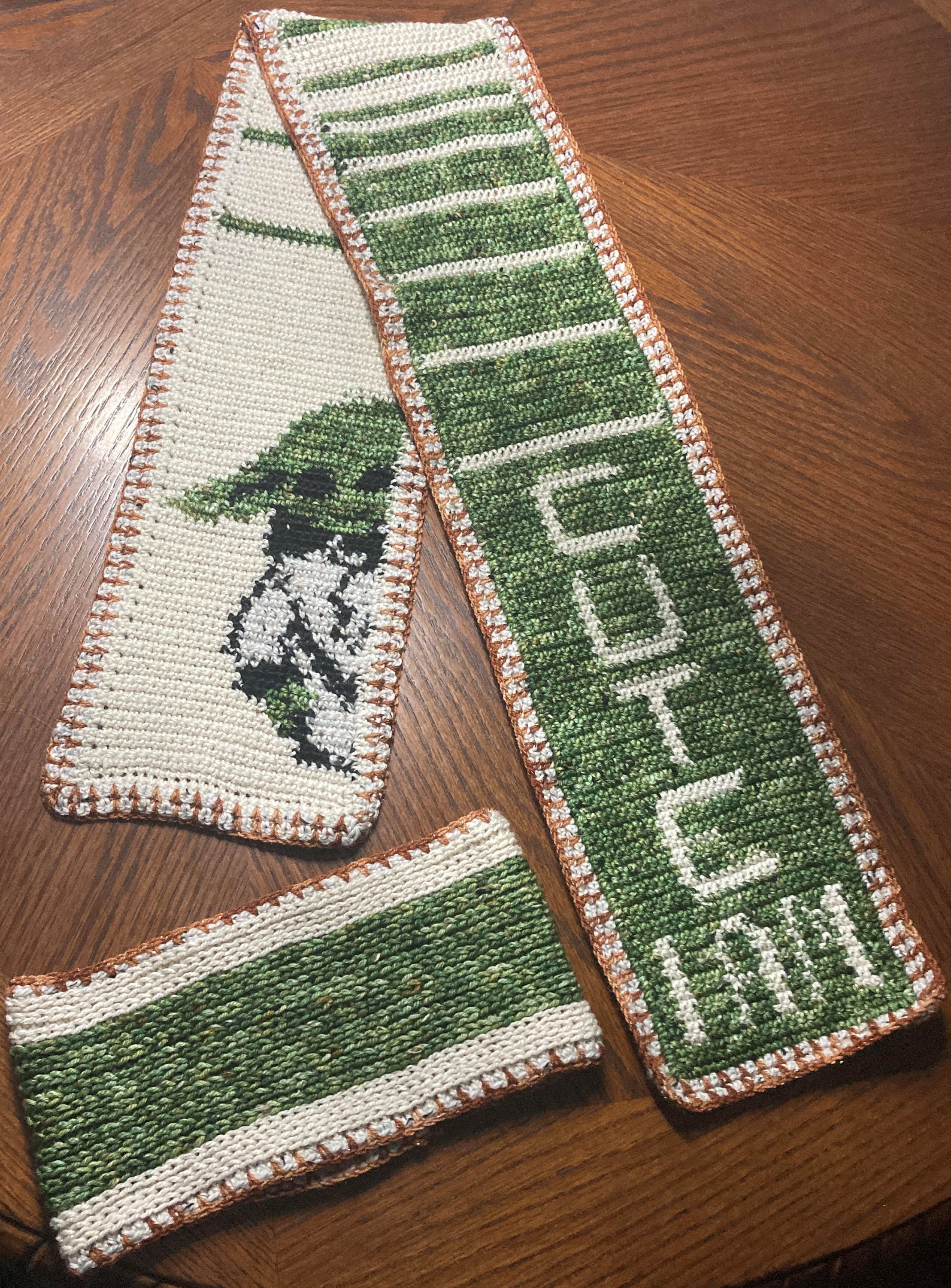 Green Alien, the Child, Scarf and Ear Warmer Combo, PDF PATTERN ...
