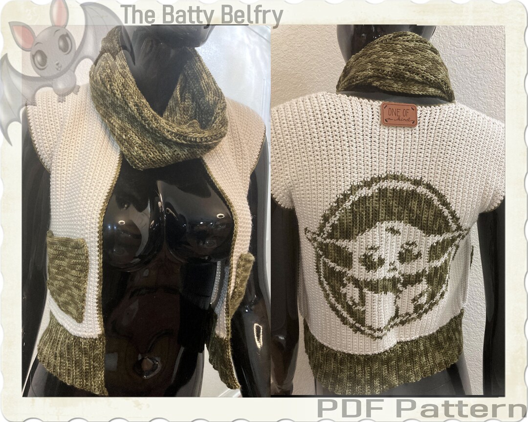 Green Alien, the Child, Sweater Vest PATTERN Download With BONUS ...