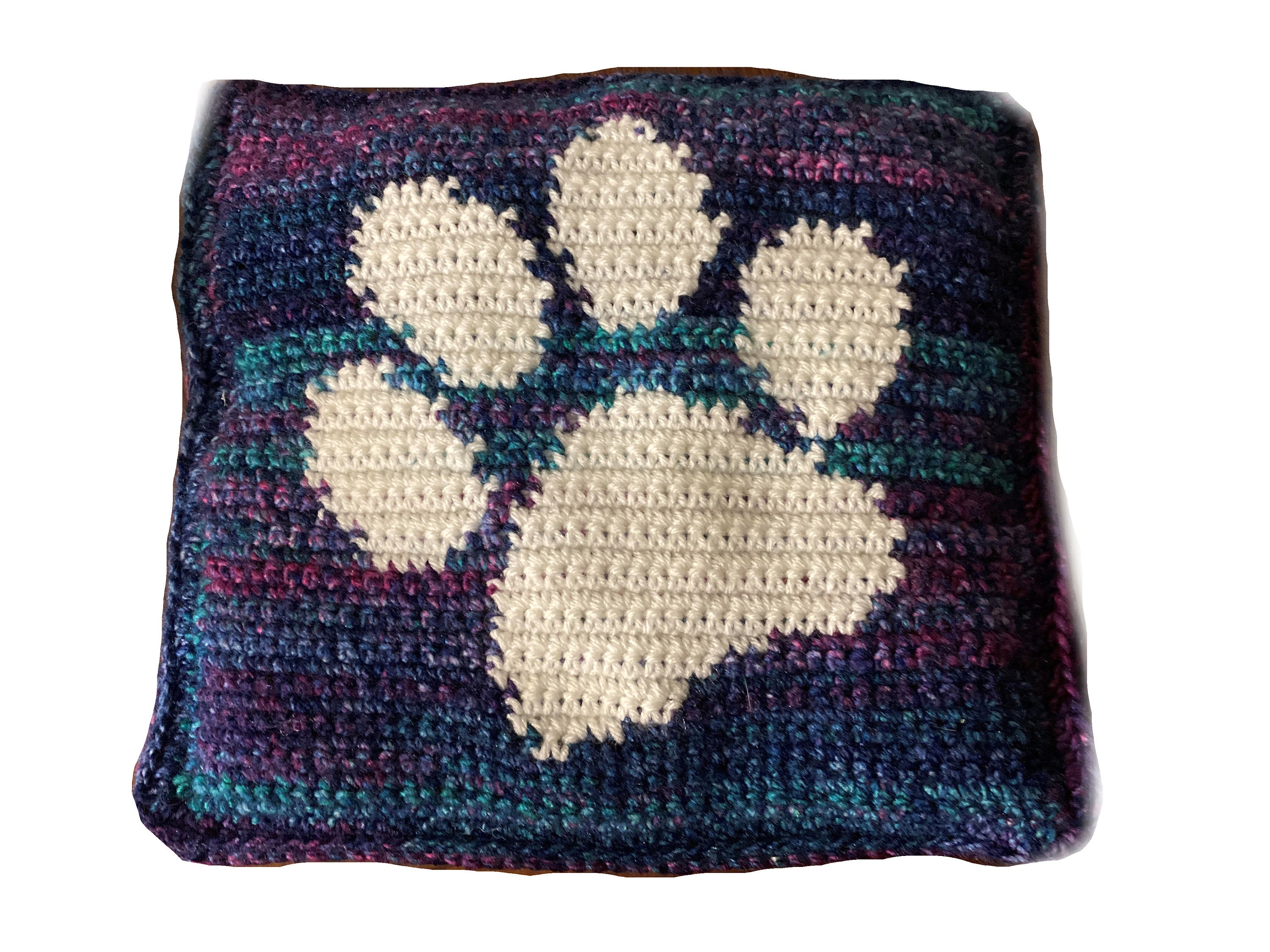 Pawprint Pillow, Crochet Graph Pattern, PDF Download Tutorial - Etsy