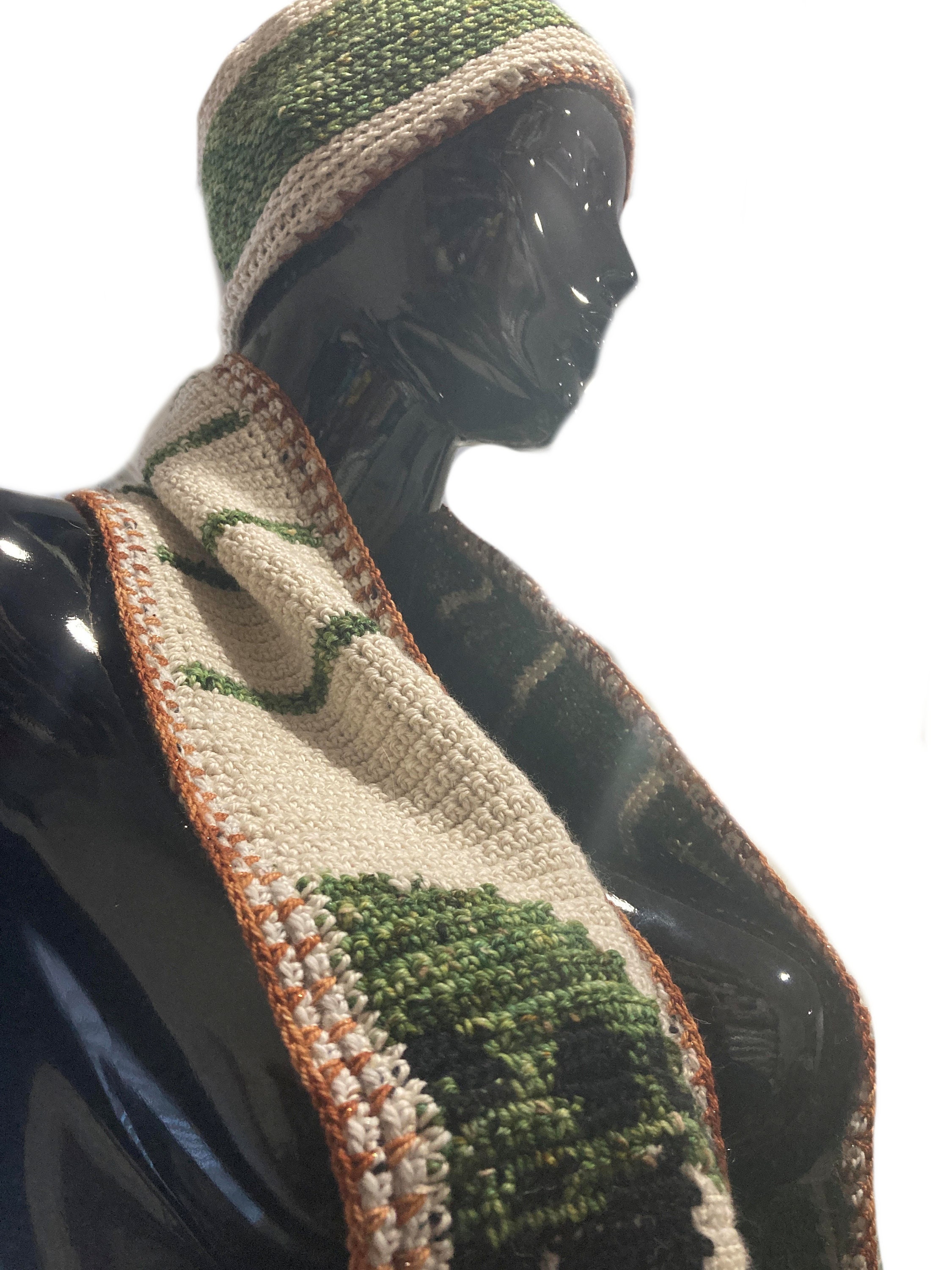 Green Alien, the Child, Scarf and Ear Warmer Combo, PDF PATTERN ...