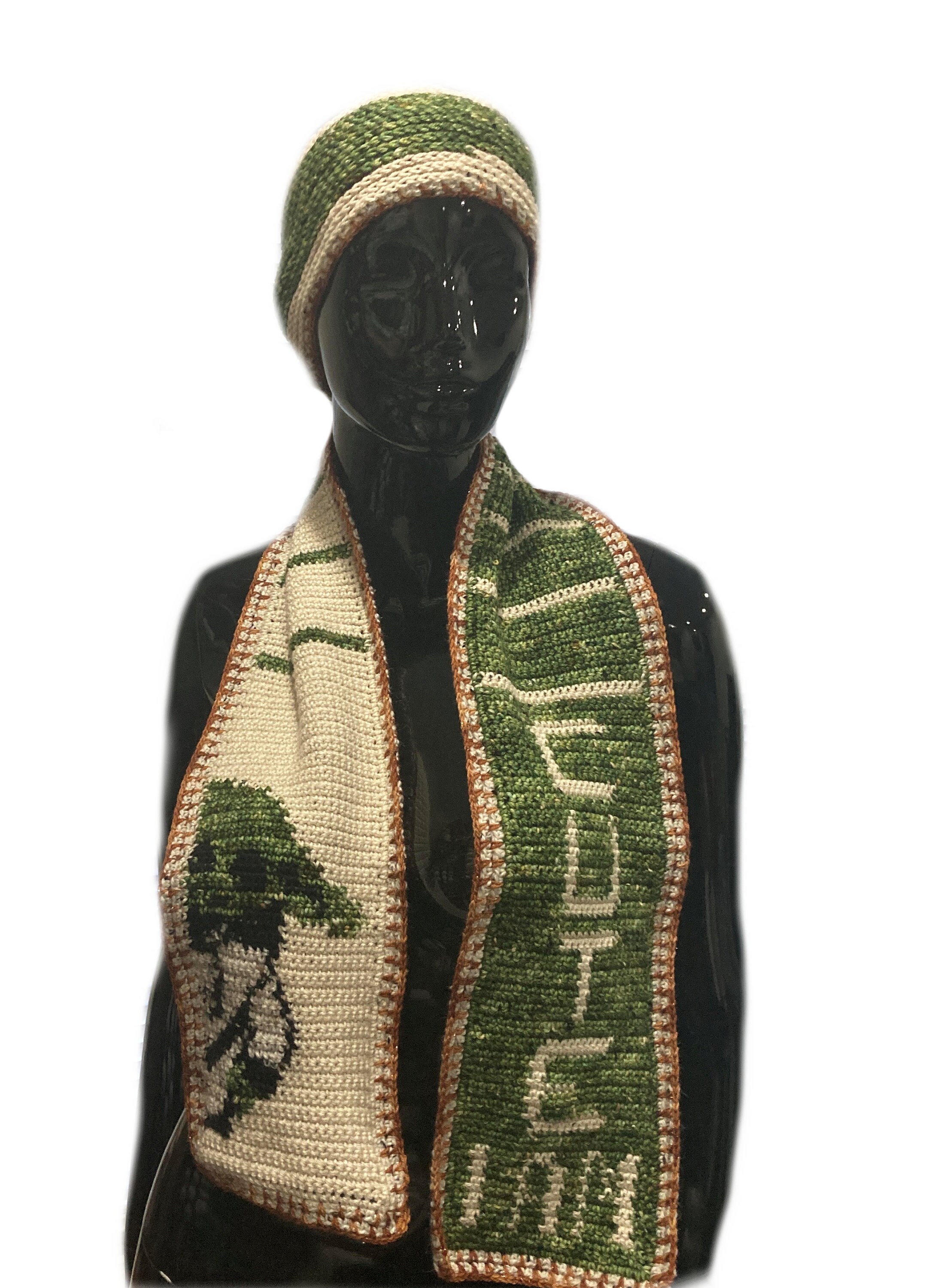 Green Alien, the Child, Scarf and Ear Warmer Combo, PDF PATTERN ...