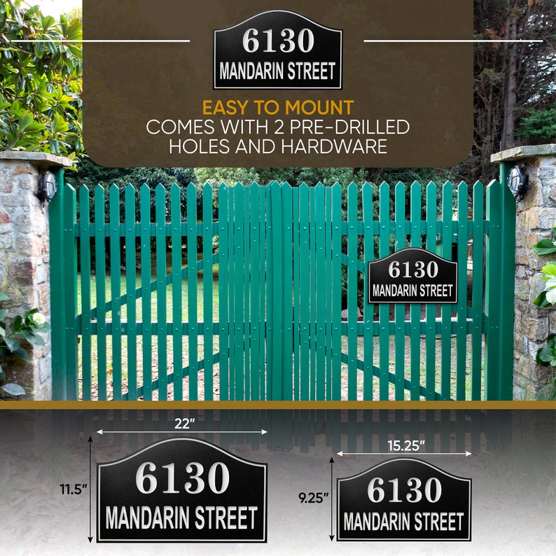 House Numbers and Street Name address Plaque House Numbers - Etsy