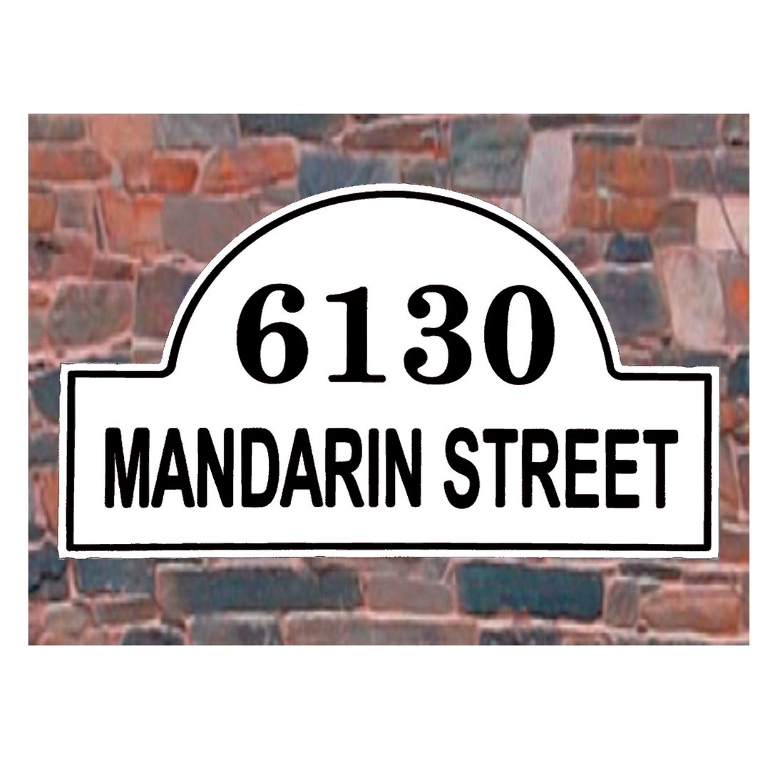 House Numbers and Street Name ,address Plaque, House Numbers Sign ...