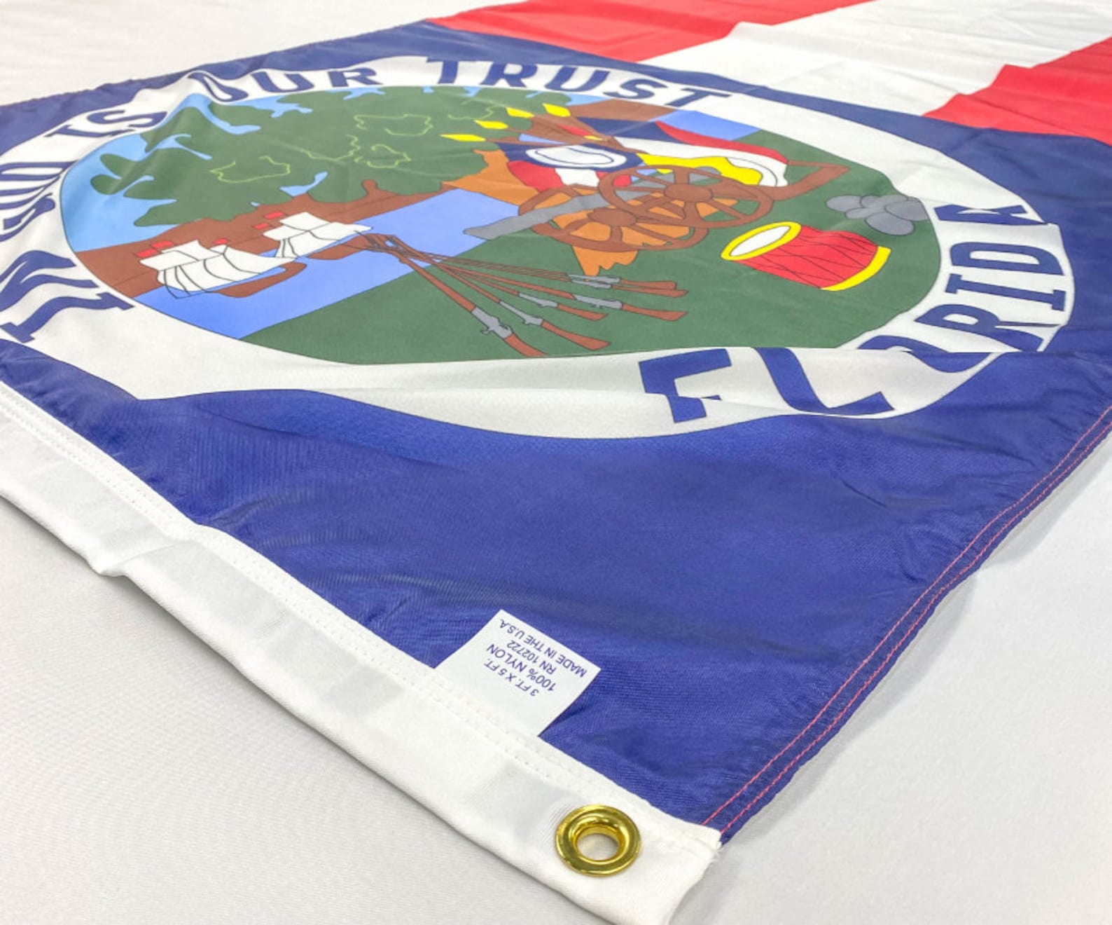 Florida 1861 State CSA / Nylon Historical Flag of Florida Digital Flag ...