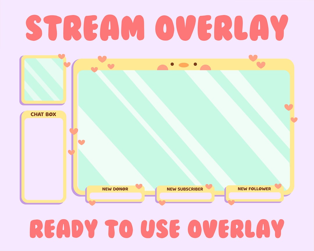 Twitch Stream Overlay / Duck / Cute / Gaming / Kawaii / Pastels ...