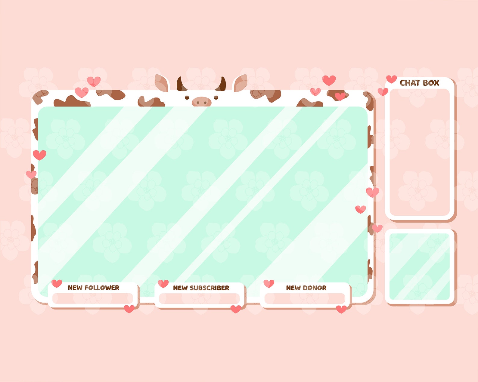 Cow Stream Overlay / Animals / Chocolate / Peach / Just Chatting ...