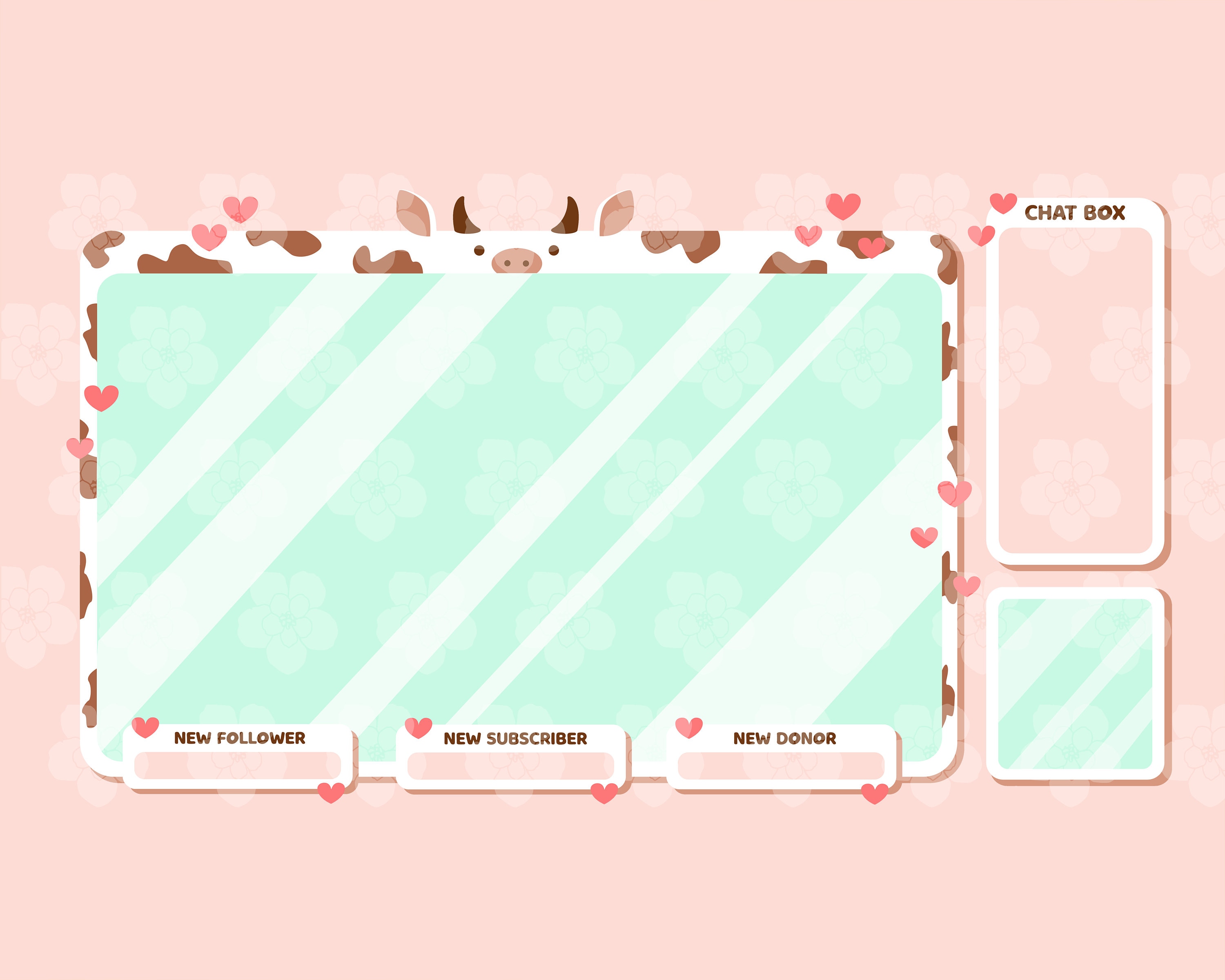 Cow Stream Overlay / Animals / Chocolate / Peach / Just Chatting ...