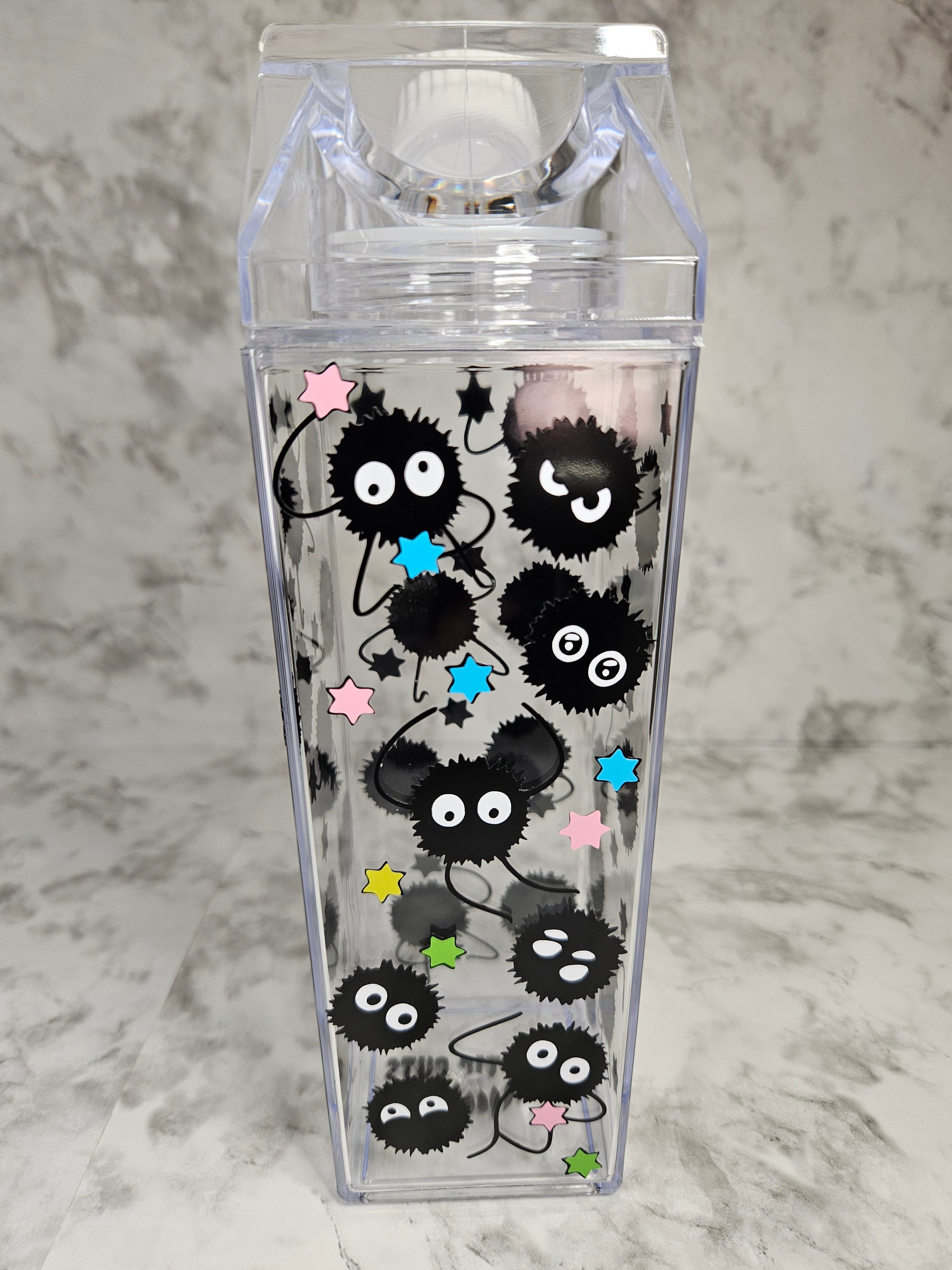 Sprites and Stars chibi kawaii acrylic Milk Bottle 17oz Permanent Vinyl ...
