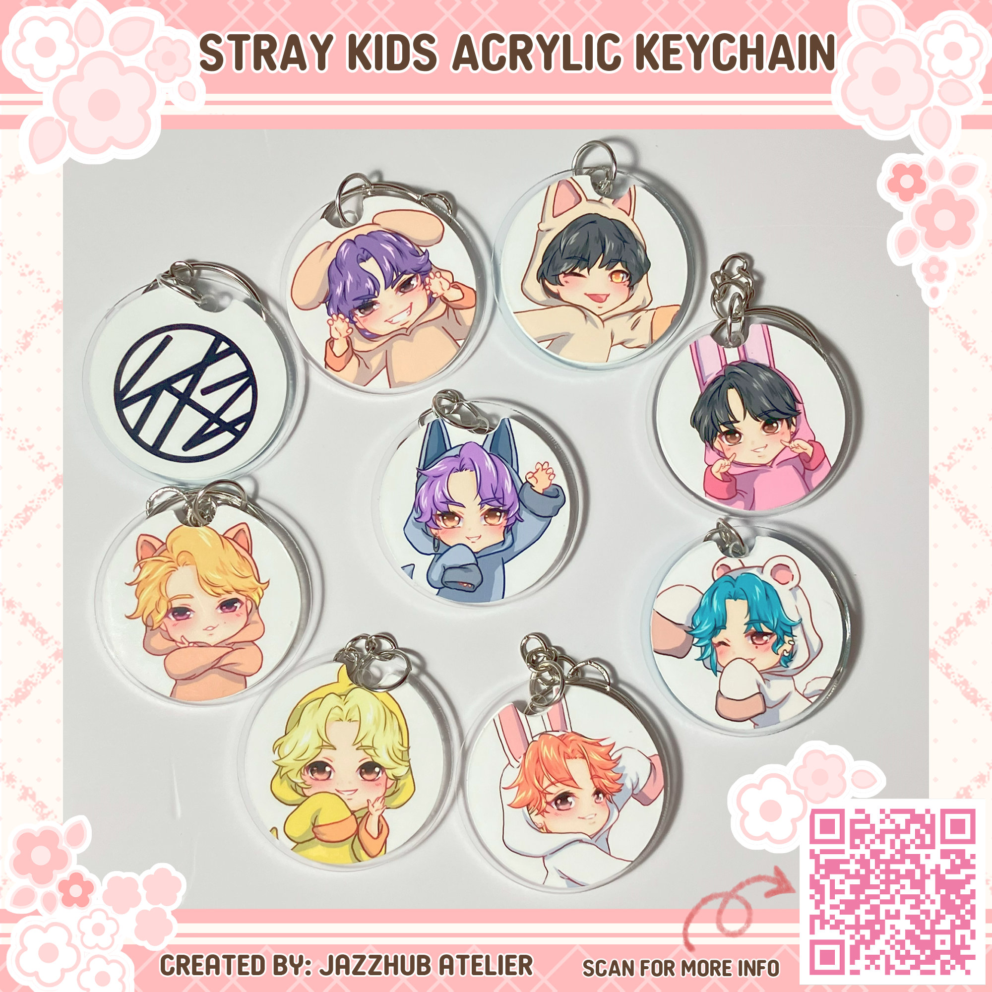 K-POP Stray Kids Acrylic Keychain Chibi Characters - Etsy