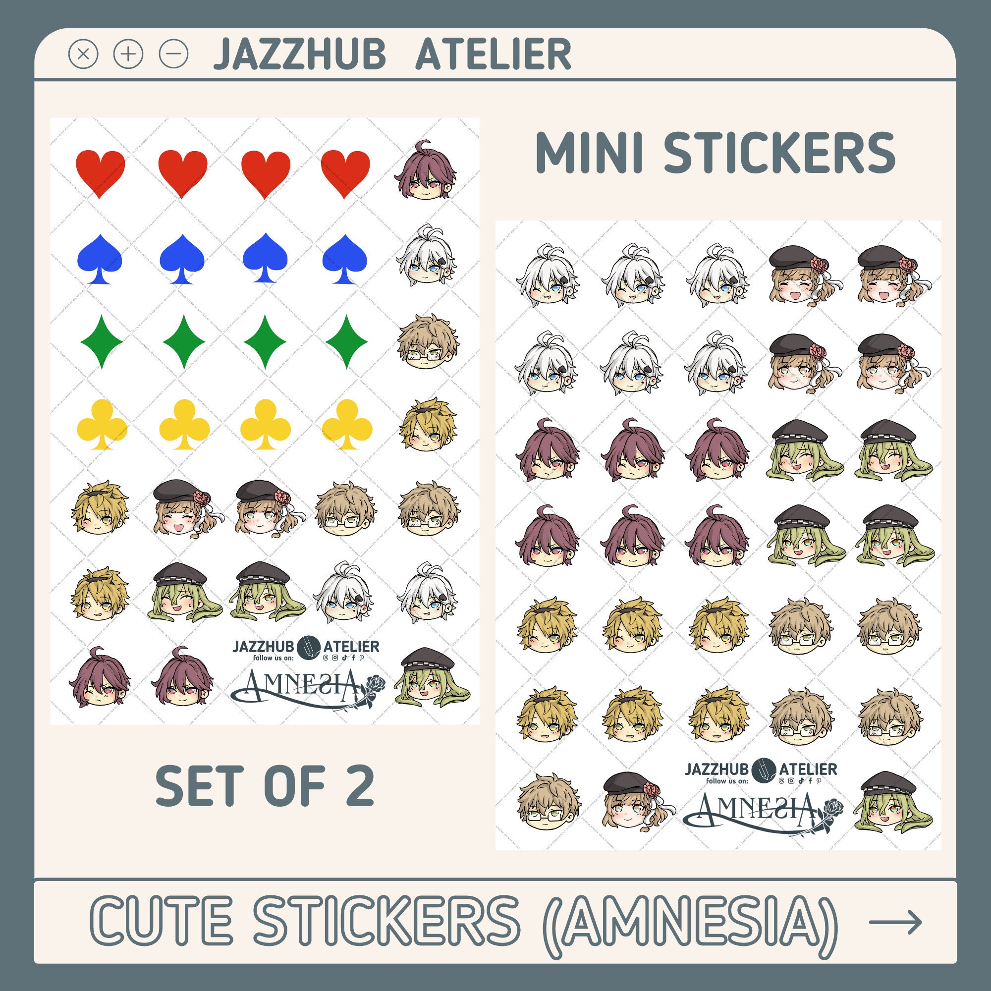 CUTE OTOME CHIBI Icon Characters Stickers Amnesia, Piofiore ...