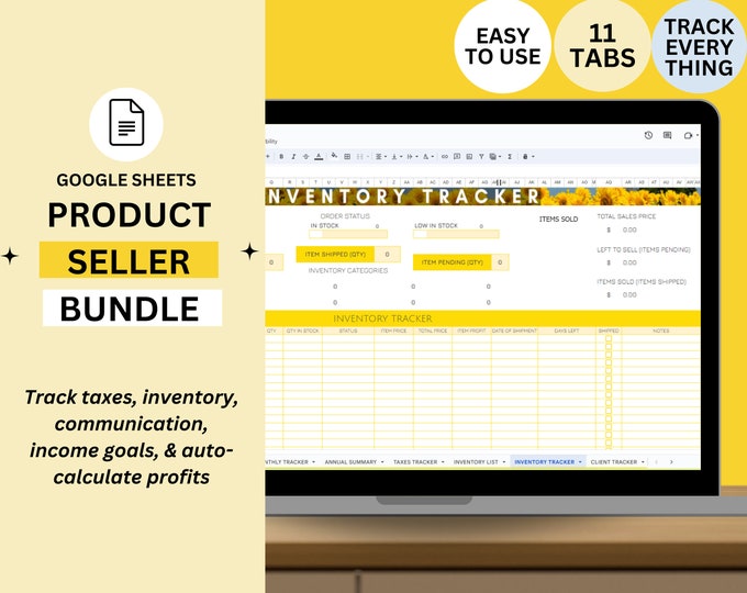 Reseller Inventory Sheets, Inventory Tracker, Printable, Inventory ...
