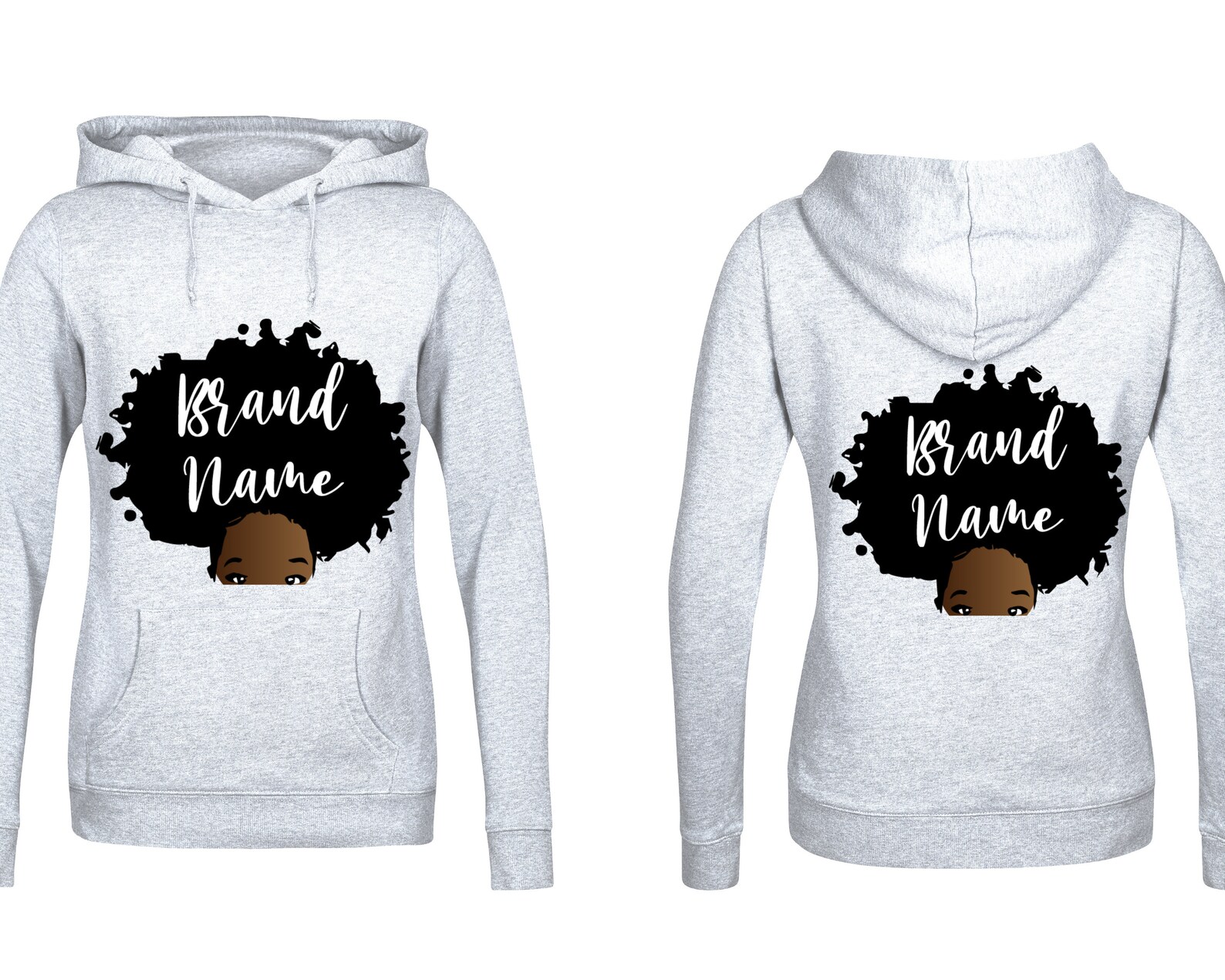 Cute Black Girl Logo, Black Woman Logo, African American Logo, Natural ...
