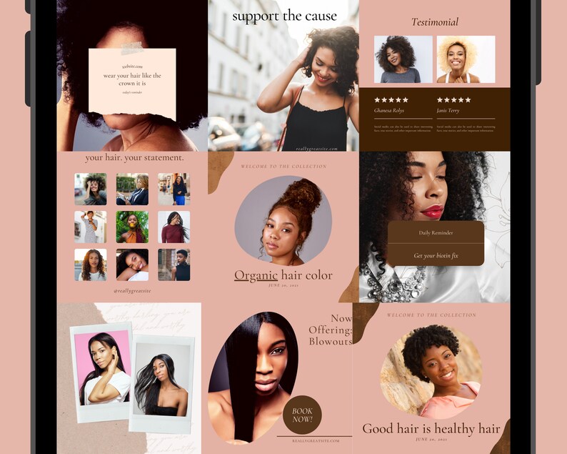 Hairstylist Instagram Templates Canva Haircare Instagram Post Template ...