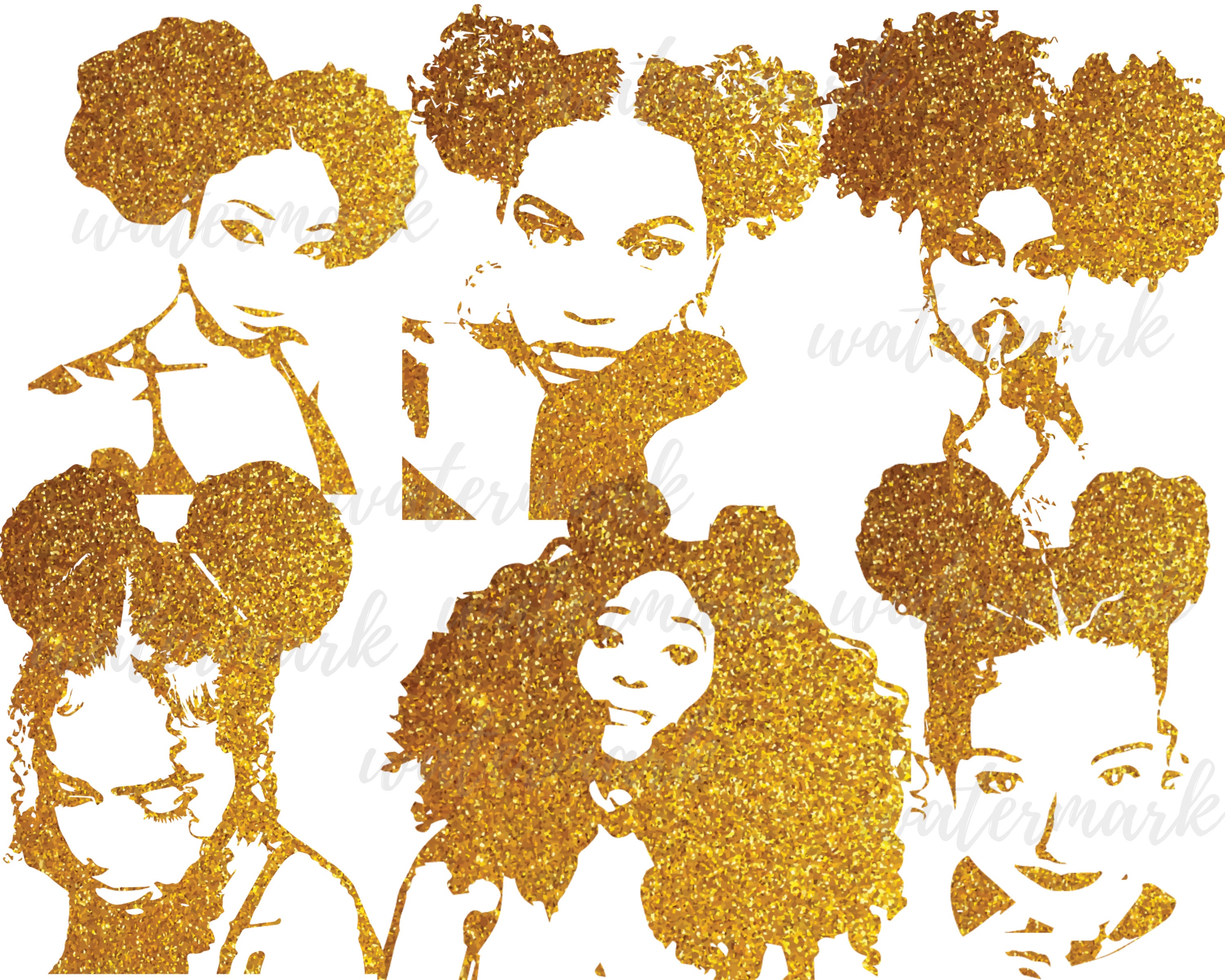 Black Girl Magic SVG Bundle Natural Hair SVG Black | Etsy