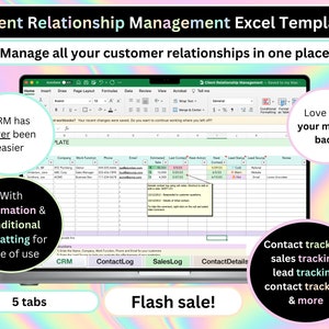 Customer Relationship Management Template Excel CRM Template Client ...