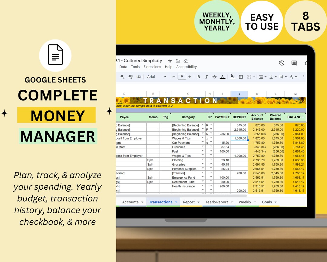 Personal Finance Spreadsheet Google Sheets Budget Template Personal ...